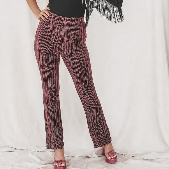 Amazing Lace | Pants & Jumpsuits | Amazing Lace Black With Pink Glitter ...
